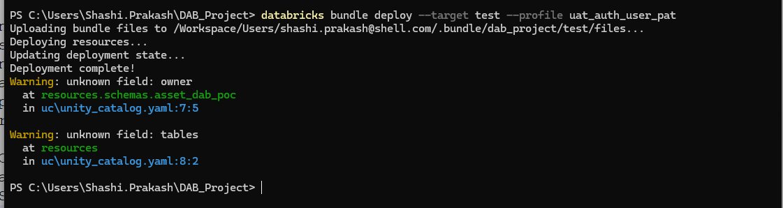 Solved: Unity Catalog Table in Databricks Asset Bundle - Databricks Community - 114908